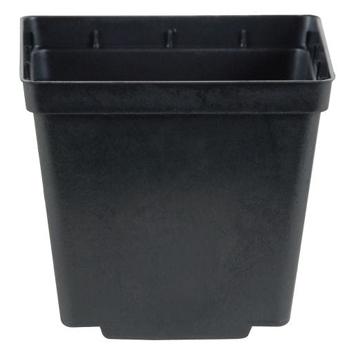 Heavy-Duty 4" Square Plastic Nursery Pot | HTG Supply