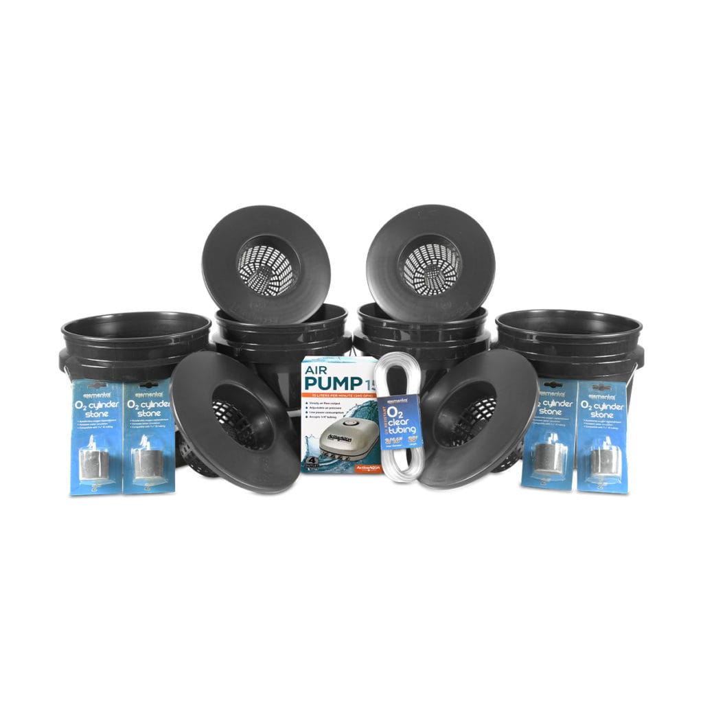 Bubble Brothers 4 Bucket DWC System | Bucket Growing System | HTG Supply
