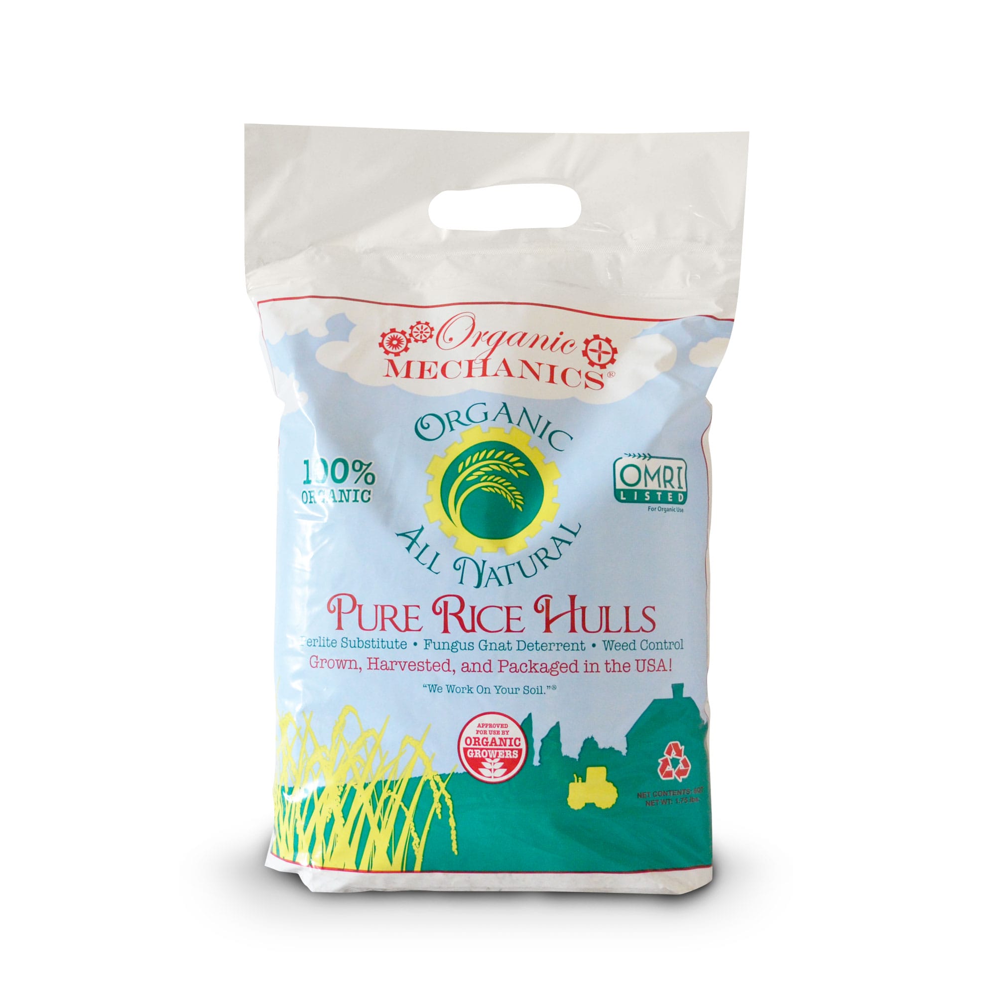 Organic Mechanics Pure Rice Hulls 8 Quarts | HTG Supply