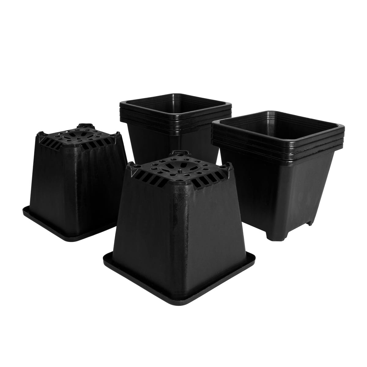 HTG Supply 3.5 Inch Plastic Nursery Square Pot ⋆ HTG Supply Hydroponics ...